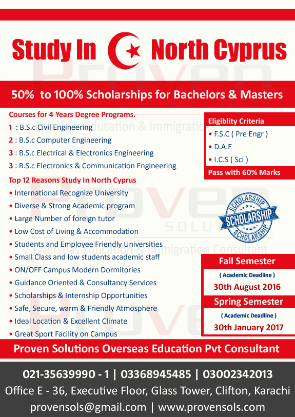 Scholarships In North Cyprus for Bachelors & Masters Programs