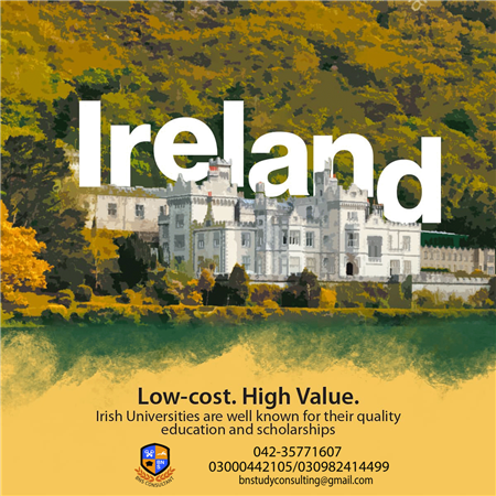 Study in IRELAND For 2021 Intake.