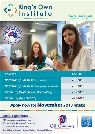 STUDY IN AUSTRALIA WITH KING'S OWN INSTITUTE - SUCCESS IN HIGHER ...
