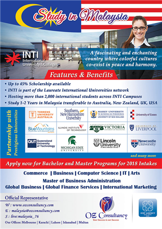 Study in Malaysia at INTI International University & Colleges