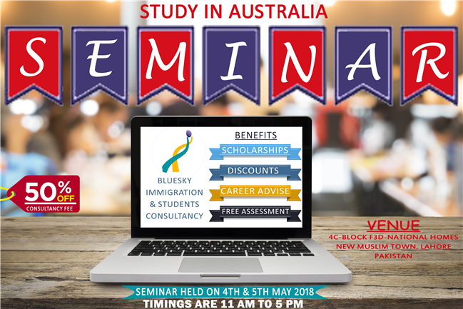 FREE SEMINAR FOR STUDY IN AUSTRALIA ON SPOT ASSESSMENT-DISCOUNTS ...