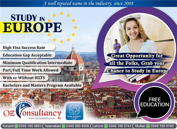 Study in Europe with OZ Consultancy..!!