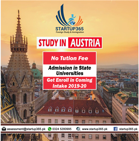 FREE STUDY IN AUSTRIA WITH STARTUP365 FOREIGN STUDY & IMMIGRATION (PVT.)LTD