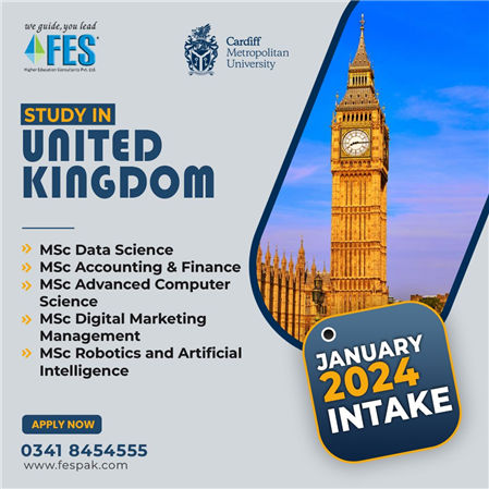 Study in UK-January Intake 2024